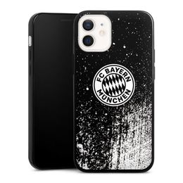 DeinDesign iPhone 12 mini Handy Slim Case extra d&uuml;nn Silikon Handyh&uuml;lle schwarz H&uuml;lle Official Licensed Product Fcb Fc Bayern M&uuml;nchen Silikon Slim Case