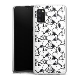 DeinDesign Galaxy A41 Handy Silikon H&uuml;lle Case transparent Handyh&uuml;lle Peanuts Snoopy Muster Silikon Case