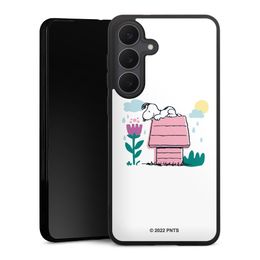 DeinDesign Galaxy S25 FE Handy Premium Silikon H&uuml;lle Handyh&uuml;lle schwarz Case Snoopy Dog Official Licensed Product Silikon Premium Case