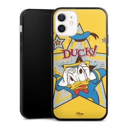 DeinDesign iPhone 12 mini Handy Slim Case extra d&uuml;nn Silikon Handyh&uuml;lle schwarz H&uuml;lle Donald Duck Disney Official Licensed Product Silikon Slim Case