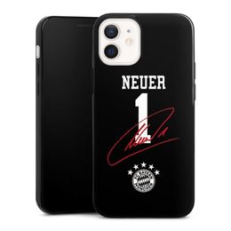 DeinDesign iPhone 12 mini Handy Slim Case extra d&uuml;nn Silikon Handyh&uuml;lle schwarz H&uuml;lle Fc Bayern M&uuml;nchen Manuel Neuer Fcb Silikon Slim Case