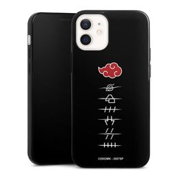 DeinDesign iPhone 12 mini Handy Slim Case extra d&uuml;nn Silikon Handyh&uuml;lle schwarz H&uuml;lle Naruto Shippuden Official Licensed Product Akatsuki Silikon Slim Case