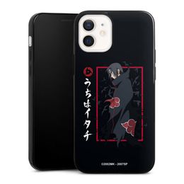 DeinDesign iPhone 12 mini Handy Slim Case extra d&uuml;nn Silikon Handyh&uuml;lle schwarz H&uuml;lle Official Licensed Product Naruto Shippuden Itachi Uchiha Silikon Slim Case