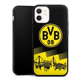 DeinDesign iPhone 12 mini Handy Slim Case extra d&uuml;nn Silikon Handyh&uuml;lle schwarz H&uuml;lle Borussia Dortmund Stadium Bvb Silikon Slim Case