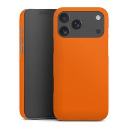DeinDesign iPhone 17 Pro Max Handy Premium Case Smartphone Handyh&uuml;lle Schutzh&uuml;lle gl&auml;nzend Orange Unicoloured Colour Premium Case
