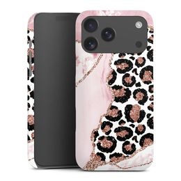 DeinDesign iPhone 17 Pro Max Handy Premium Case Smartphone Handyh&uuml;lle Schutzh&uuml;lle matt Leopard Glitzer Marble Premium Case