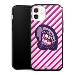 DeinDesign iPhone 12 mini Handy Slim Case extra d&uuml;nn Silikon Handyh&uuml;lle schwarz H&uuml;lle Disney Grinning Cat Alice In Wonderland Silikon Slim Case