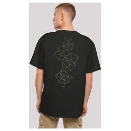 T-Shirt F4NT4STIC "Geometric Abstract", Herren, Gr. 4XL, schwarz, Obermaterial: 100% Baumwolle, oversize, Rundhals, ohne Bündchen, Shirts, Print