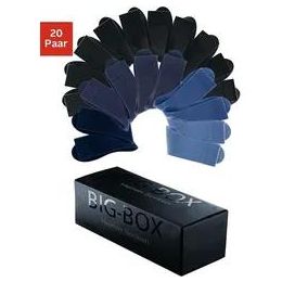 H.I.S. Businesssocken H.I.S, Damen, Gr. 47-50, blau (10x schwarz, 10x blau), Baumwolle, Elasthan, Polyamid, unifarben, elastisch, Socken, in der Big-Box