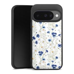 DeinDesign Google Pixel 10 Handy Premium Silikon H&uuml;lle Handyh&uuml;lle schwarz Case Flowers Muster Flower Silikon Premium Case