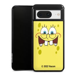 DeinDesign Google Pixel 8 Handy Silikon H&uuml;lle Case schwarz Handyh&uuml;lle Official Licensed Product Spongebob Kindheit