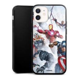 DeinDesign iPhone 12 mini Handy Slim Case extra d&uuml;nn Silikon Handyh&uuml;lle schwarz H&uuml;lle Marvel Avengers Official Licensed Product Silikon Slim Case