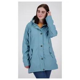 Regenjacke ANKERGLUT "Friesennerz ANKERGLUT HVN", Damen, Gr. 36/38 (M), blau (hellblau), Obermaterial: 100% Polyurethan; Futter: 100% Polyester, figurumspielend, gerader Abschluss mit Druckknopf, Jacken, auch in Großen Größen erhältlich