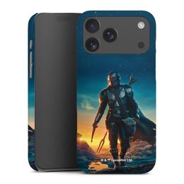 DeinDesign iPhone 17 Pro Max Handy Premium Case Smartphone Handyh&uuml;lle Schutzh&uuml;lle gl&auml;nzend Star Wars The Mandalorian Sunset Premium Case