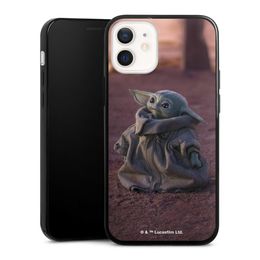 DeinDesign iPhone 12 mini Handy Slim Case extra d&uuml;nn Silikon Handyh&uuml;lle schwarz H&uuml;lle The Child Star Wars Baby Yoda Silikon Slim Case