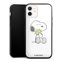 DeinDesign iPhone 12 mini Handy Slim Case extra d&uuml;nn Silikon Handyh&uuml;lle schwarz H&uuml;lle Snoopy Love Peanuts Silikon Slim Case