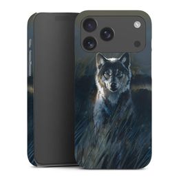 DeinDesign iPhone 17 Pro Max Handy Premium Case Smartphone Handyh&uuml;lle Schutzh&uuml;lle matt Wolf Painting Nature Premium Case