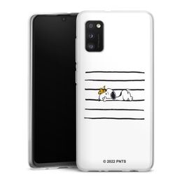 DeinDesign Galaxy A41 Handy Silikon H&uuml;lle Case transparent Handyh&uuml;lle Snoopy Dog Peanuts Silikon Case