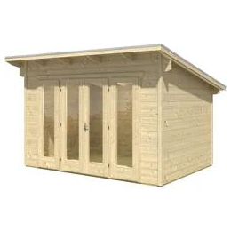 Skan Holz Gartenhaus SKANHOLZ "Ostende 1", beige (natur), Fu&szlig;boden im Gartenhaus, Holzwerkstoff, Gartenh&auml;user, Gartenhaus