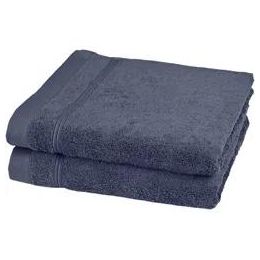 Handtücher Ross "Rubin", blau (denim), B:50cm L:100cm, Frottier, Baumwolle, Handtücher, 100% Baumwolle