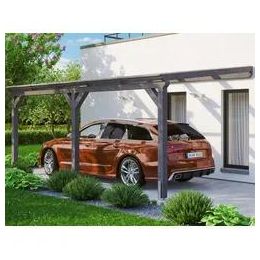 Skan Holz Anlehncarport SKANHOLZ "Vogtland", grau (dunkelgrau), B/H/T: 213cm x, Carports