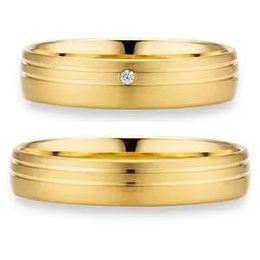 Phoenix Trauring PHÖNIX "Schmuck Geschenk Gold 333 Trauring Ehering LIEBE versch. Varianten" Gr. 61, gold (gelbgoldfarben), Fingerringe, 61, 0,01 SI = kleine Einschlüsse mit Brillant, Gelbgold 333, 4mm, Made in Germany, wahlweise mit oder ohne Brillant