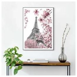 Bild mit Rahmen Reinders "Spring in Paris", schwarz (farbe bild(er): schwarz), B:50cm H:70cm T:1,6cm, Holzwerkstoff, Bilder