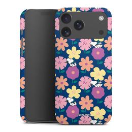 DeinDesign iPhone 17 Pro Max Handy Premium Case Smartphone Handyh&uuml;lle Schutzh&uuml;lle gl&auml;nzend Muster Snoopy Flowers Premium Case