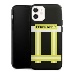 DeinDesign iPhone 12 mini Handy Slim Case extra d&uuml;nn Silikon Handyh&uuml;lle schwarz H&uuml;lle Fire Fighters Job Fire Fighter Silikon Slim Case