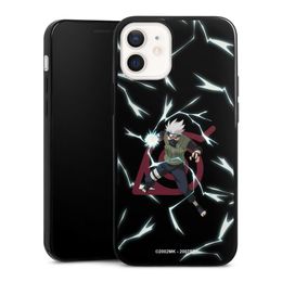 DeinDesign iPhone 12 mini Handy Slim Case extra d&uuml;nn Silikon Handyh&uuml;lle schwarz H&uuml;lle Naruto Shippuden Official Licensed Product Kakashi Silikon Slim Case