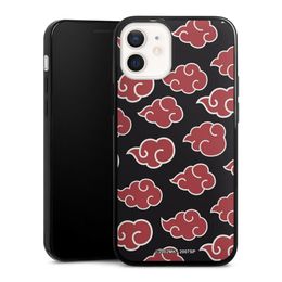 DeinDesign iPhone 12 mini Handy Slim Case extra d&uuml;nn Silikon Handyh&uuml;lle schwarz H&uuml;lle Akatsuki Pattern Naruto Shippuden Silikon Slim Case