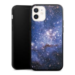 DeinDesign iPhone 12 mini Handy Slim Case extra d&uuml;nn Silikon Handyh&uuml;lle schwarz H&uuml;lle Galaxy Weltall Weltraum Silikon Slim Case