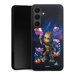 DeinDesign Galaxy S25 FE Handy Premium Silikon H&uuml;lle Handyh&uuml;lle schwarz Case Baby Groot Marvel Guardians Of The Galaxy Silikon Premium Case