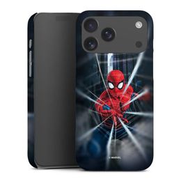 DeinDesign iPhone 17 Pro Max Handy Premium Case Smartphone Handyh&uuml;lle Schutzh&uuml;lle gl&auml;nzend Kinofilm Marvel Spiderman Premium Case