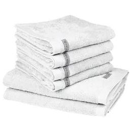 Handtuch Set Ross "Sinfonie", weiß, 6 Stk., Frottier, Obermaterial: 100% Baumwolle, Handtuch-Sets, beinhaltet: Handtücher und Badetücher