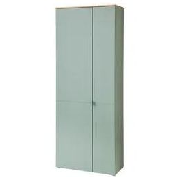 Schuhschrank Innostyle "Bari Schuhschrank, BxHxT 78x202x38 cm", grün (schilfgrün), B:78cm H:202cm T:39cm, Holzwerkstoff, MDF, Schränke, 2 türig, 9 Fächer, Softclose, ABS Kantenschutz