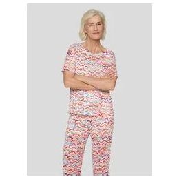 Print-Shirt Rabe "T-Shirt", Damen, Gr. 44, orange, 98%Polyester 2%Elastan100%Viskose, gemustert, gerade, Shirts
