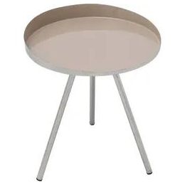 Beistelltisch Kayoom "Morrison, runder Beistelltisch, edler Look", grau (taupe, silber, taupe), B:41cm H:47cm T:41cm, 100% Eisen, Tische, Beistelltisch, Dekorativ, glanzvolle Lackierung, stilvolles Design