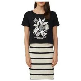 T-Shirt s.Oliver, Damen, Gr. 36, schwarz, Obermaterial: 100% Baumwolle, bedruckt, regular fit taillenbedeckt, Rundhals, gerader Abschluss, Shirts, mit Print