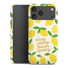 DeinDesign iPhone 17 Pro Max Handy Premium Case Smartphone Handyh&uuml;lle Schutzh&uuml;lle matt Spruch Statement Lemon Premium Case