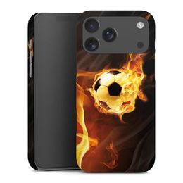 DeinDesign iPhone 17 Pro Max Handy Premium Case Smartphone Handyh&uuml;lle Schutzh&uuml;lle gl&auml;nzend Soccer Ball Fire Premium Case