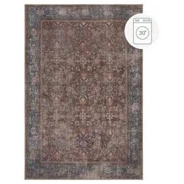 Teppich FLAIR RUGS "Cyra", rot, B:115cm H:4mm L:170cm, Polyester, Teppiche, Teppich, traditioneller Teppich, kurzflor, waschbar, Wohnzimmer, Schlafzimmer
