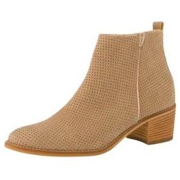 Stiefelette Paul Green "Paul Green Stiefelette Nubukleder", Damen, Gr. 38, beige, Nubukleder, Schuhe