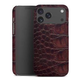 DeinDesign iPhone 17 Pro Max Handy Premium Case Smartphone Handyh&uuml;lle Schutzh&uuml;lle matt Leather Crocodile Animal Print Premium Case