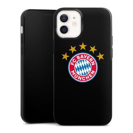 DeinDesign iPhone 12 mini Handy Slim Case extra d&uuml;nn Silikon Handyh&uuml;lle schwarz H&uuml;lle Star Fc Bayern M&uuml;nchen Fcb Silikon Slim Case
