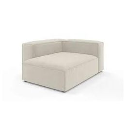 Ottomane Inosign "XL HAILY links/rechts bestellbar, extra tief, Maße B/T/H: 130/160/72cm", beige (hellbeige), B:130cm H:72cm T:160cm, 100% Polyester, Sofas, als Modul oder separat verwendbar, für individuelle Zusammenstellung