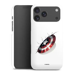 DeinDesign iPhone 17 Pro Max Handy Premium Case Smartphone Handyh&uuml;lle Schutzh&uuml;lle gl&auml;nzend Captain America Official Licensed Product Marvel Premium Case