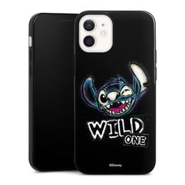 DeinDesign iPhone 12 mini Handy Slim Case extra d&uuml;nn Silikon Handyh&uuml;lle schwarz H&uuml;lle Lilo & Stitch Disney Official Licensed Product Silikon Slim Case