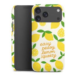 DeinDesign iPhone 17 Pro Max Handy Premium Case Smartphone Handyh&uuml;lle Schutzh&uuml;lle gl&auml;nzend Spruch Statement Lemon Premium Case