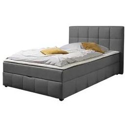 Boxbett Home Affaire, anthrazit, B:152cm L:210cm, Komplettbetten, Boxbett mit Bettkasten, inkl. Topper